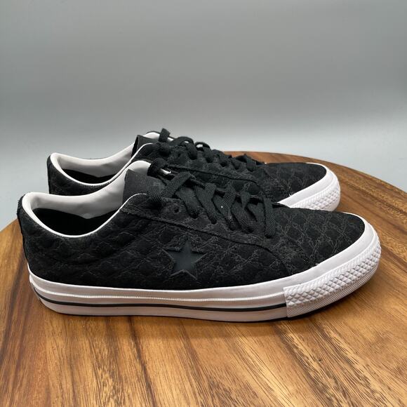 Converse | Shoes | Converse One Star Pro Bones Ox Shoes Mens 75 Black ...